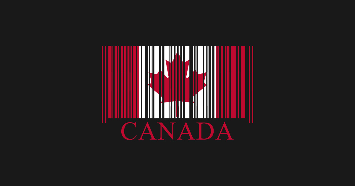Canada Flag Barcode Canadian Pride - Canada Flag - T-Shirt | TeePublic