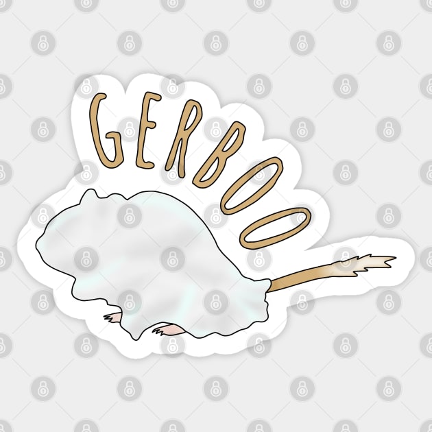 Gerboo (cute gerbil ghost costume) - Gerbil - Sticker | TeePublic