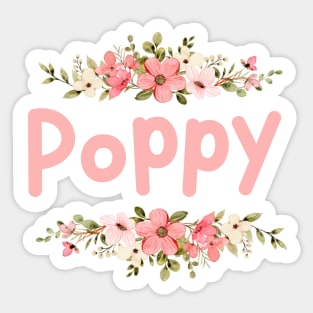Flower Border Poppy Name Label Stickers for Sale | TeePublic