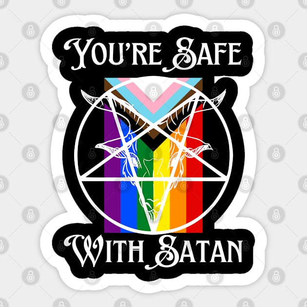 Safe with Satan - Satanic Temple - Sticker | TeePublic
