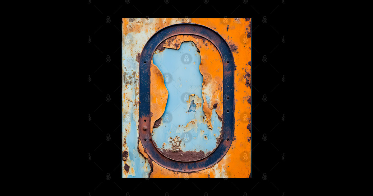Rusty Letter "O" Monogram O initial - Monogram O - Sticker | TeePublic