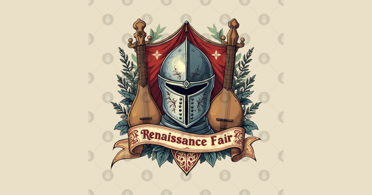 Renaissance Fair Knight Crest Design - Renaissance Fair - T-Shirt ...