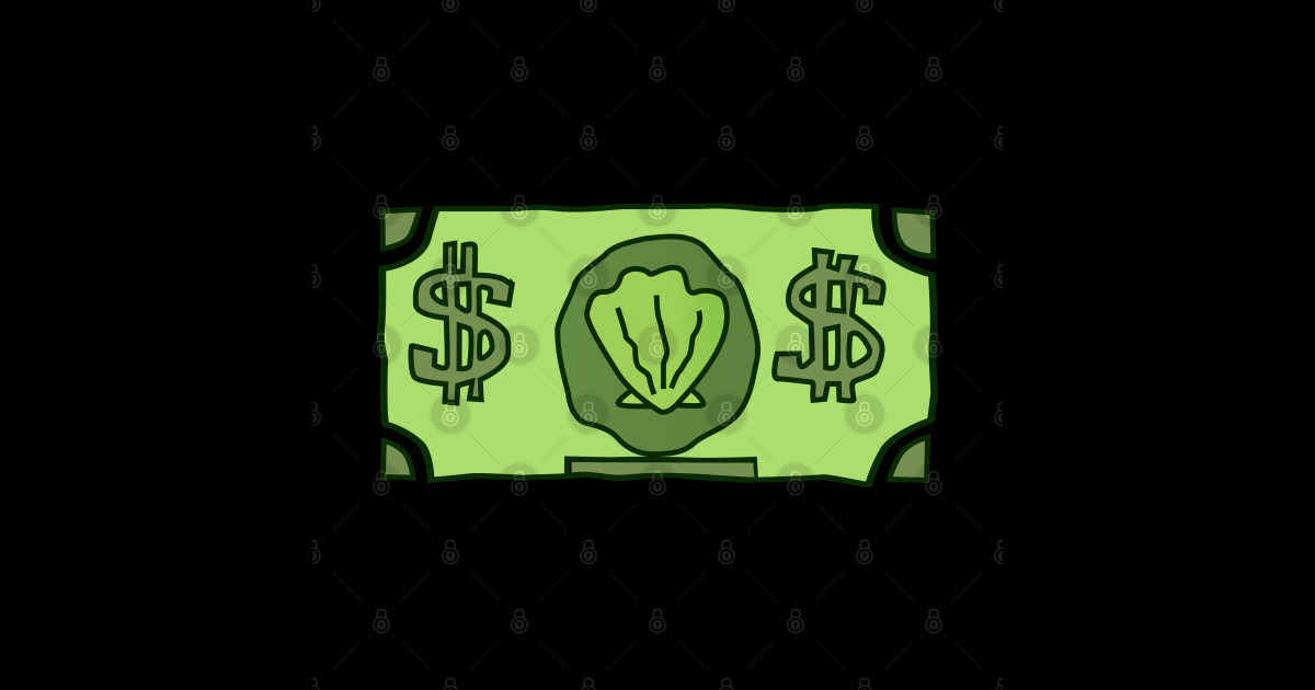 Mr. Krabs' one millionth dollar - Spongebob - Sticker | TeePublic