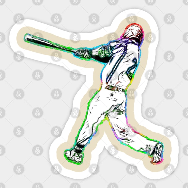 Baseball player - Baseball - Sticker | TeePublic