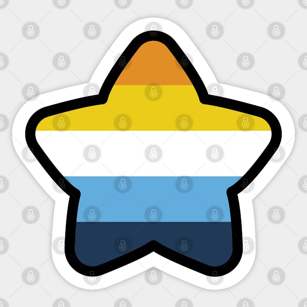 Aroace Flag Star - Lgbtq - Sticker | TeePublic