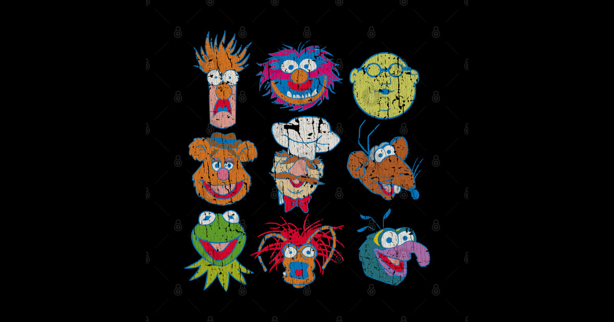 Iconic Faces Muppets // 80s Kid - 80s Tv Show - Sticker | TeePublic
