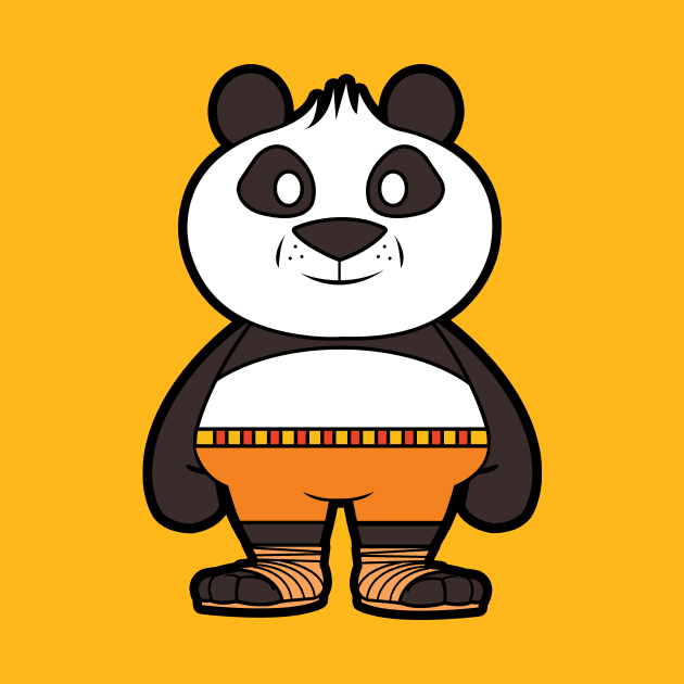 Poo Kung Fu Panda Chibi - Kung Fu Panda - T-Shirt | TeePublic