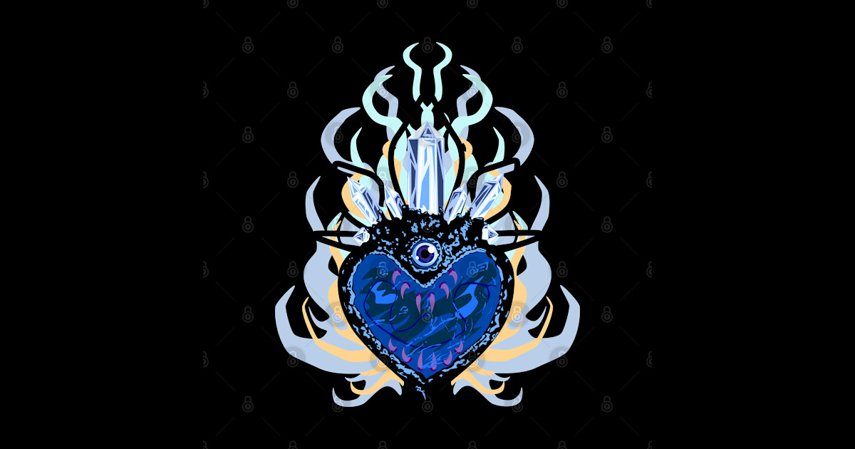 Horror Mimic Crystal Locket - Blue Edition - Dnd Horror - Posters and ...