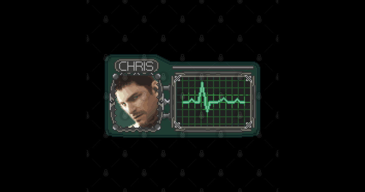 Chris Redfield Pixel Art - Resident Evil - Sticker | TeePublic