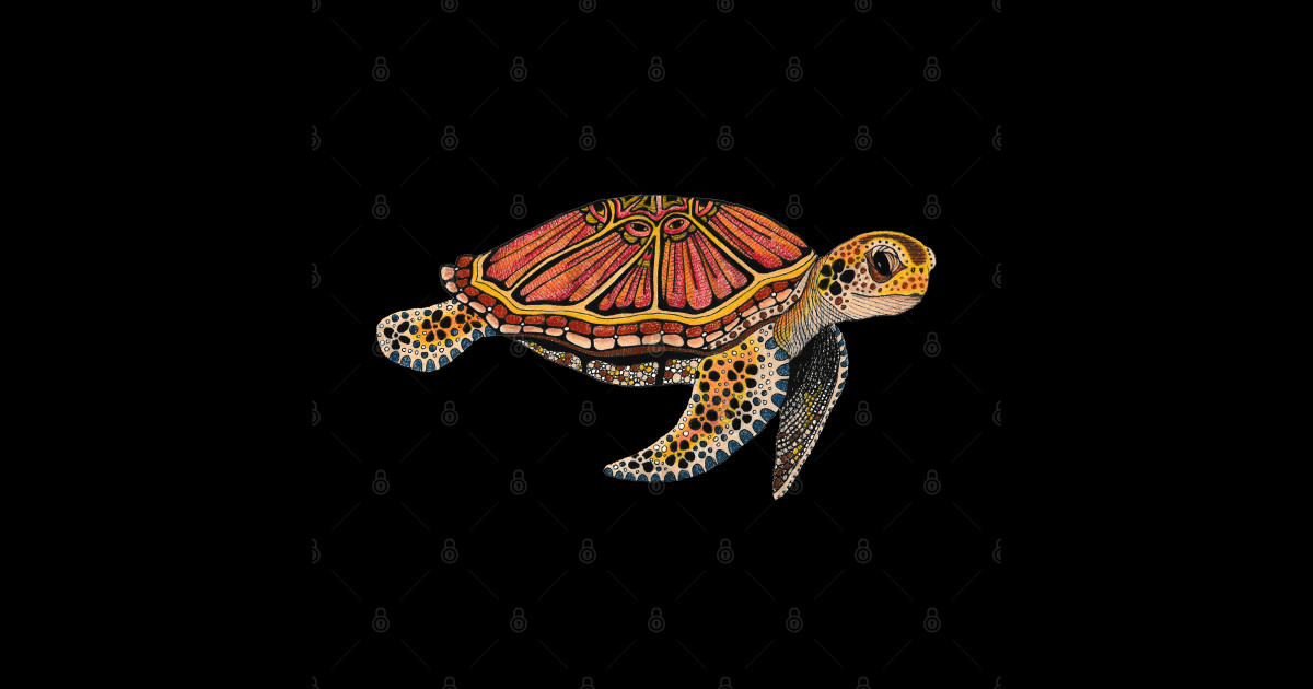 Sea Turtle Totem Animal - Sea Turtle - Sticker | TeePublic