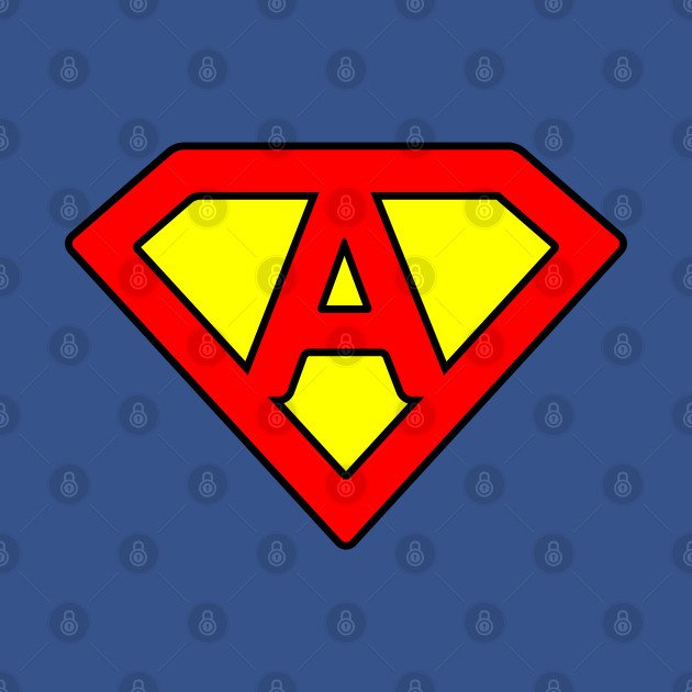 Superman letter A - Superman Letter - T-Shirt | TeePublic