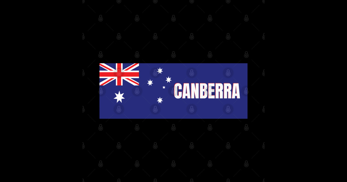Canberra City in Australian Flag - Canberra Australia - Sticker | TeePublic
