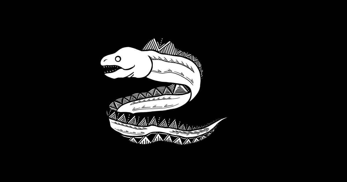 Tribal Moray Eel - Moray Eel - Sticker | TeePublic