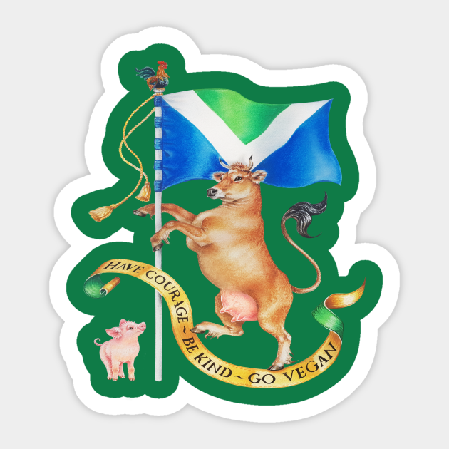 go vegan - Animal - Sticker | TeePublic