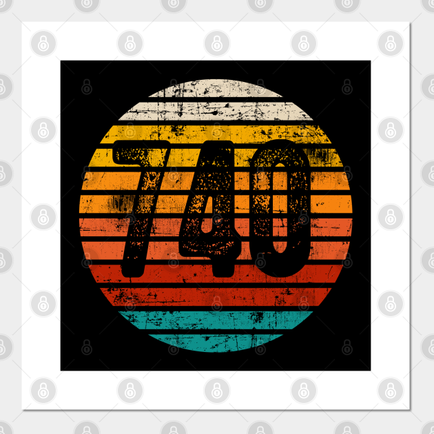 Distressed Vintage Sunset 740 Area Code - 740 Area Code - Posters and ...