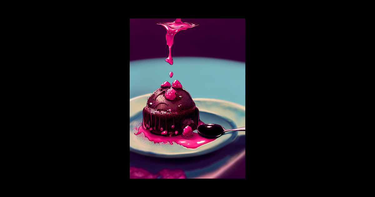 Pouring syrup lava cake - Pouring Syrup Lava Cake - Sticker | TeePublic