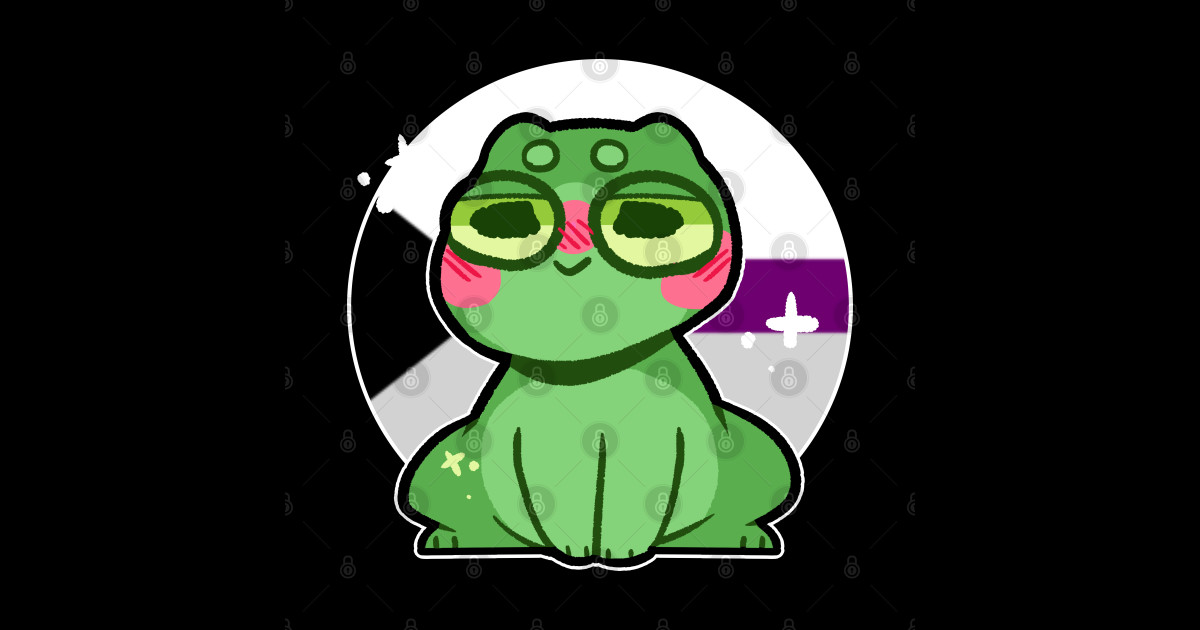 pride frog- Demisexual Variant - Demisexual - Sticker | TeePublic