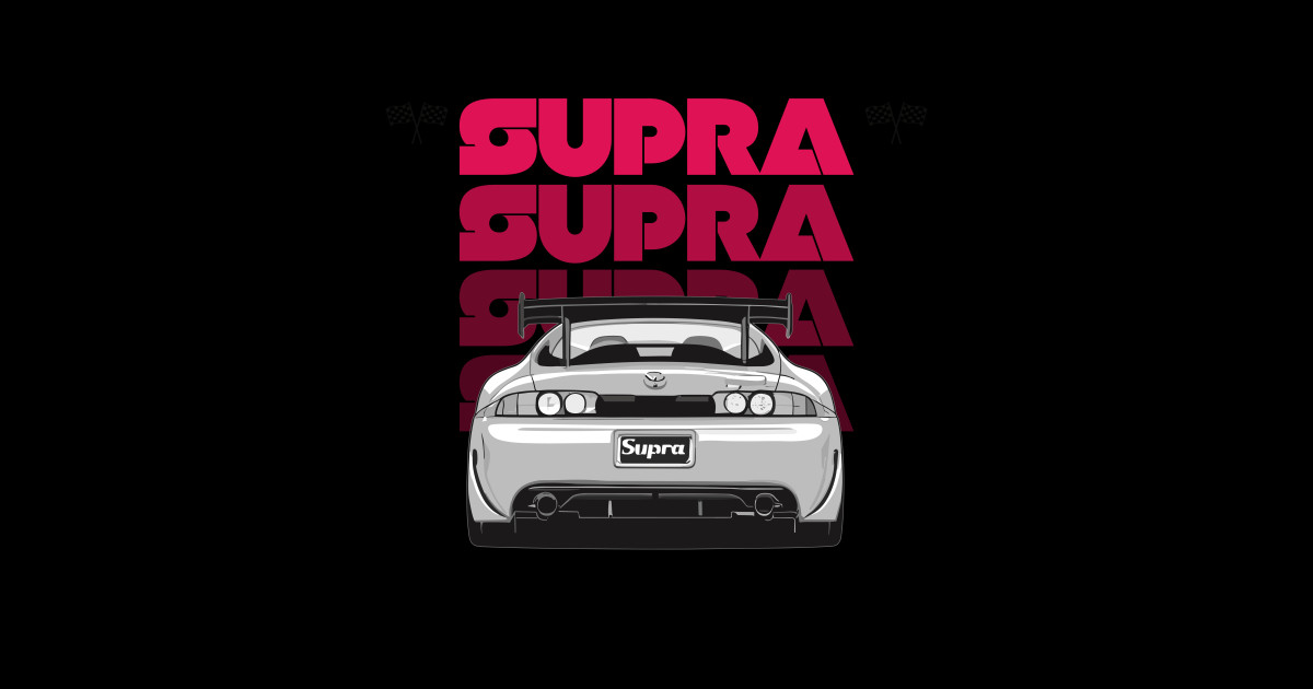 Minimalist Monochrome Japanese JDM Supra - Supra - Posters and Art ...
