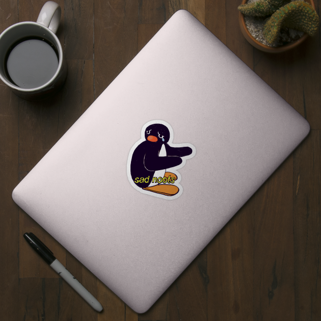 sad noot penguin meme / pingu - Pingu - Sticker | TeePublic