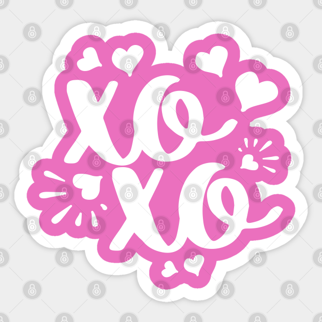 XO XO Hearts - Xo Xo - Sticker | TeePublic