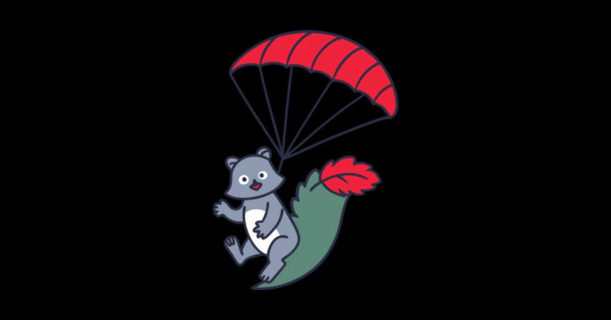 Parachuting Squirrel - Squirrel - Posters and Art Prints | TeePublic