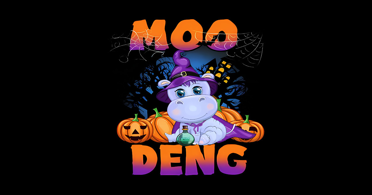 Moo Deng Cute Baby Pygmy Hippo Bouncy Pig in Thai Halloween - Moo Deng ...