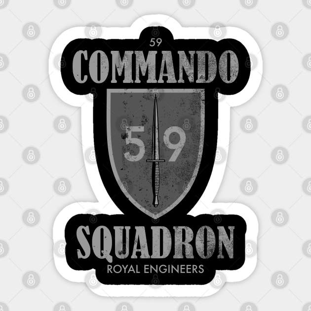 59 Commando Squadron (distressed) - Royal Engineers - Sticker | TeePublic
