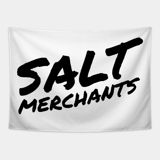 Salt Merchants Marker Logo - Black - Salty Gamer - Tapestry | TeePublic
