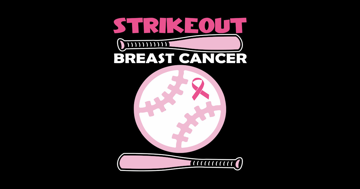 Baseball Breast Cancer Awareness Support with Pink Ribbon - Baseball ...