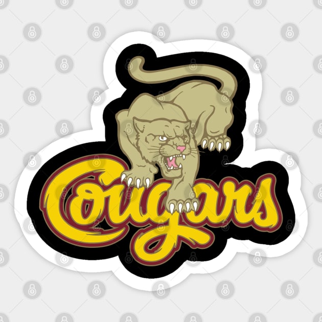 Cougars Sports Logo - Cougars - Sticker | TeePublic