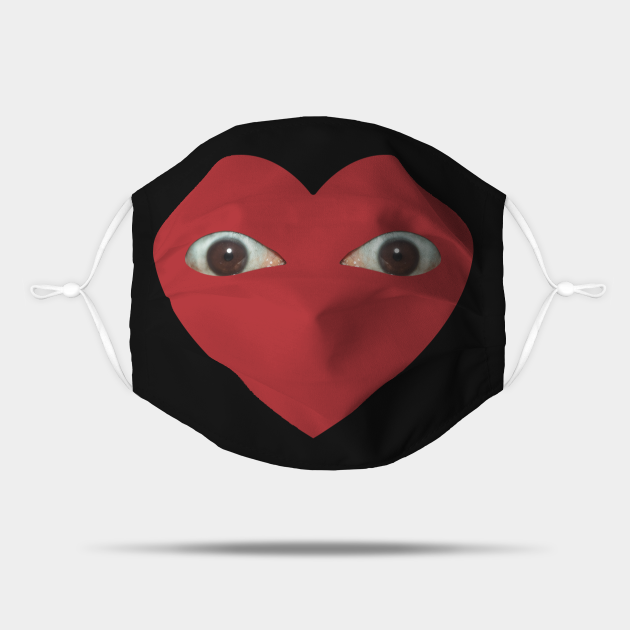 Weirdcore Aesthetic Weird Heart With Human Eyes - Weirdcore - Mask ...