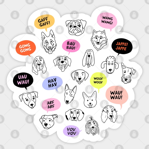 Set of dogs - Dog - Sticker | TeePublic