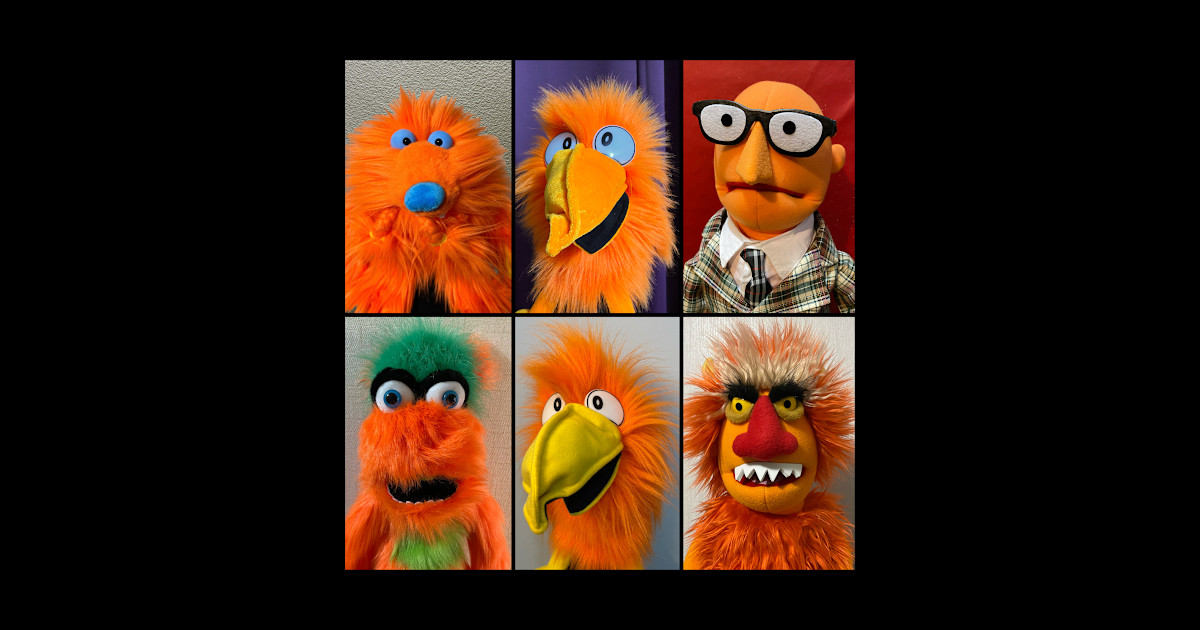 Orange Puppets - Puppets - Sticker | TeePublic