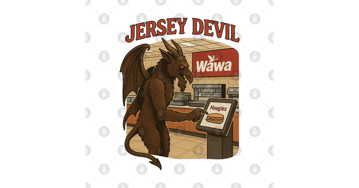 Jersey Devil Orders A Wawa Hoagie Jersey Devil T Shirt Teepublic