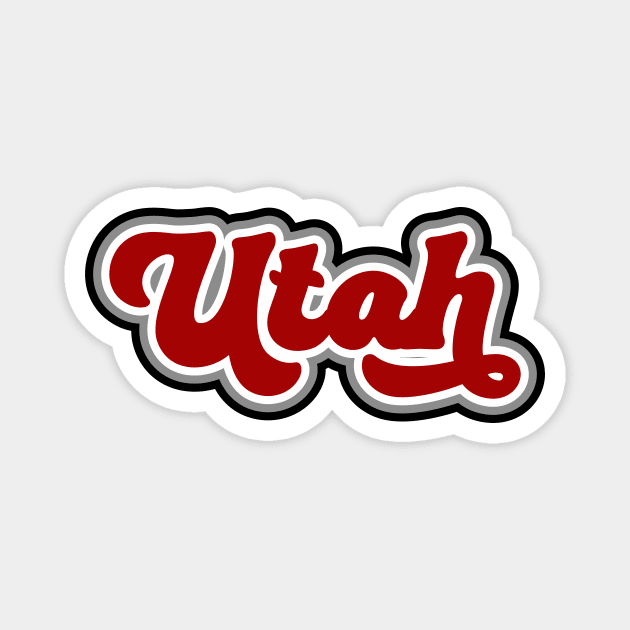 Retro Utah Script - Vintage Utah - Magnet | TeePublic