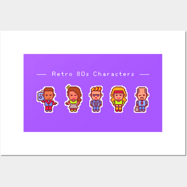 Retro Character Pixel Art 80's - Pixel Art - Posters and Art Prints ...