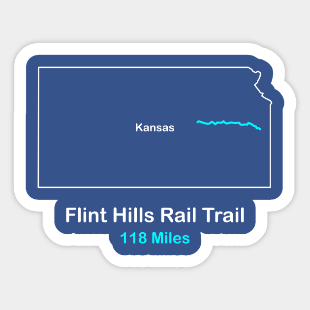 Flint Hills Rail Trail in Kansas - Kansas Trails - Sticker | TeePublic