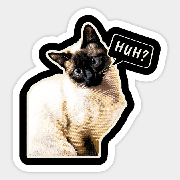 huh cat - Huh Cat - Sticker | TeePublic