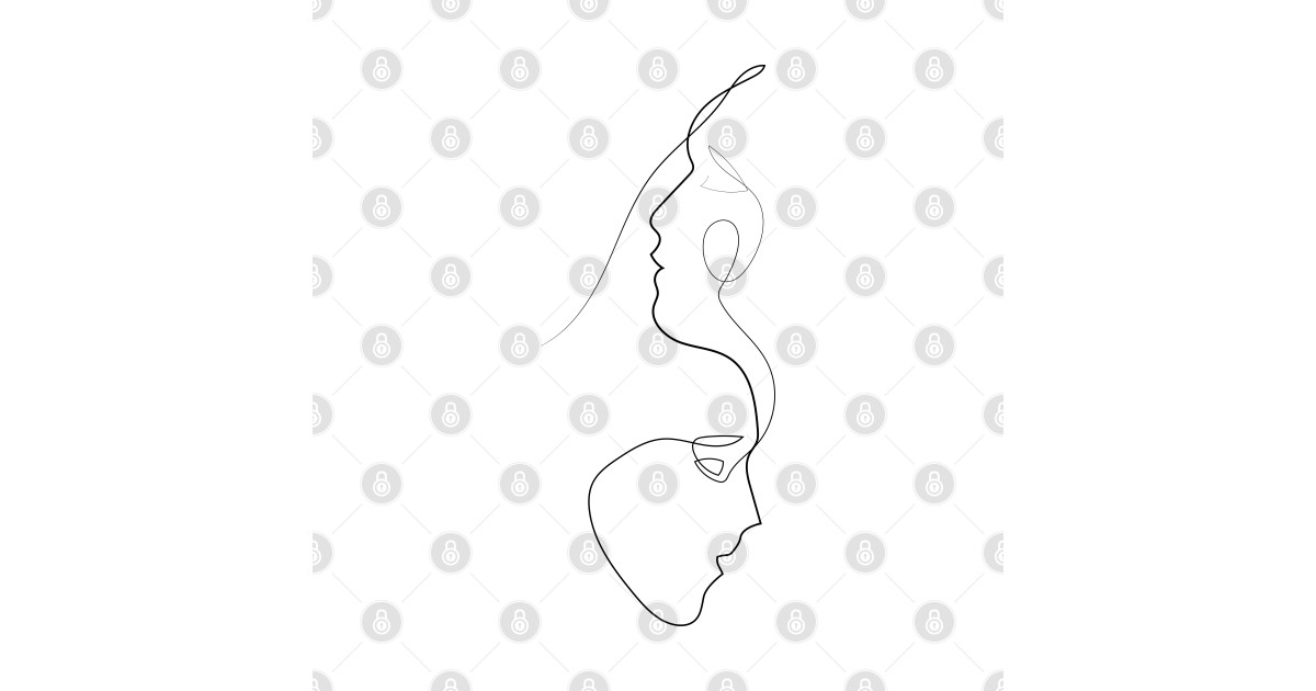 Two Faces | One Line Artist | Minimal Art | One Line Art | Minimalist ...