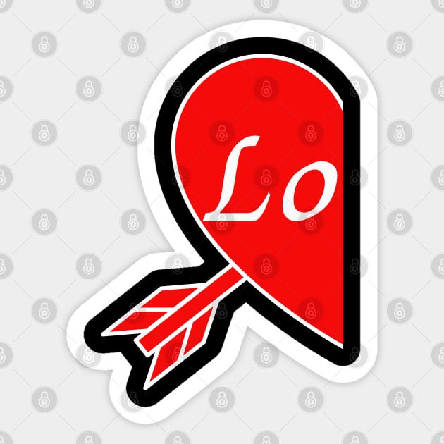 Couple Matching Half Heart Love Valentines Day - Half Heart - Sticker ...