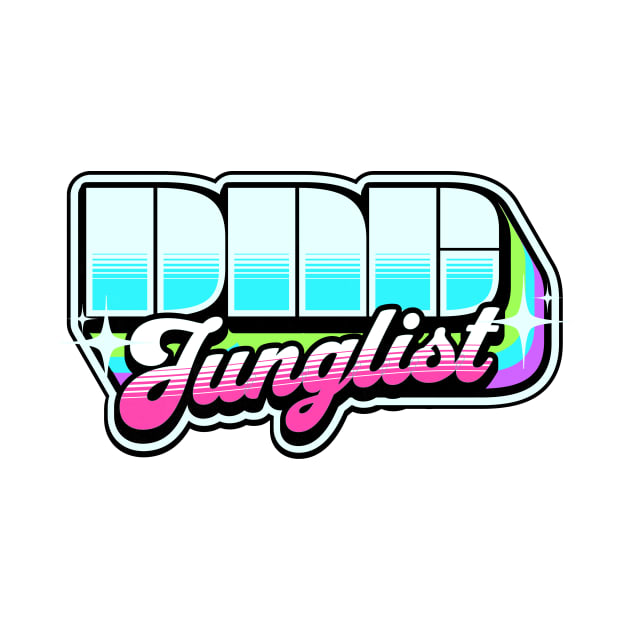 DNB - Junglist Y2K Rainbow Drop Shadow (pink/blue) - Dnb - T-Shirt ...