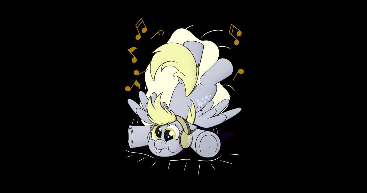 Derpy with Headphones - Derpy Hooves - Sticker | TeePublic