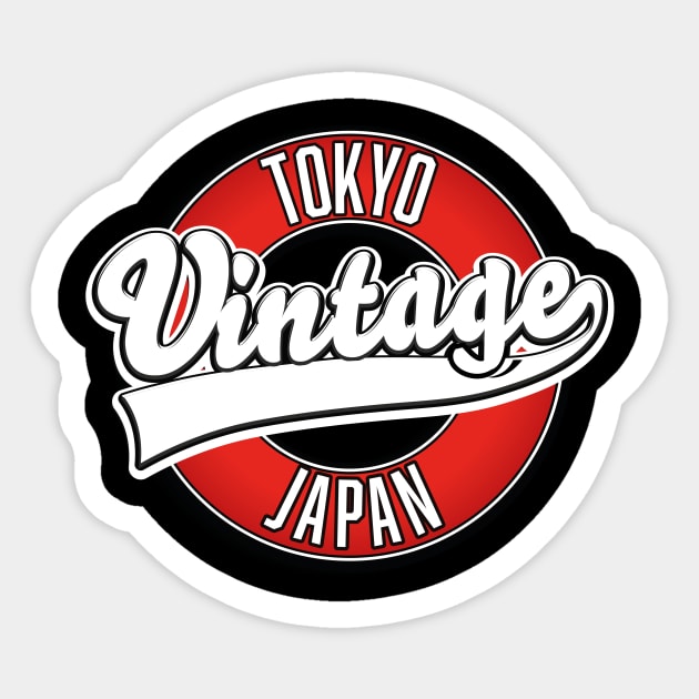 Tokyo Japan vintage style logo. - Tokyo Japan Vintage Logo - Sticker ...