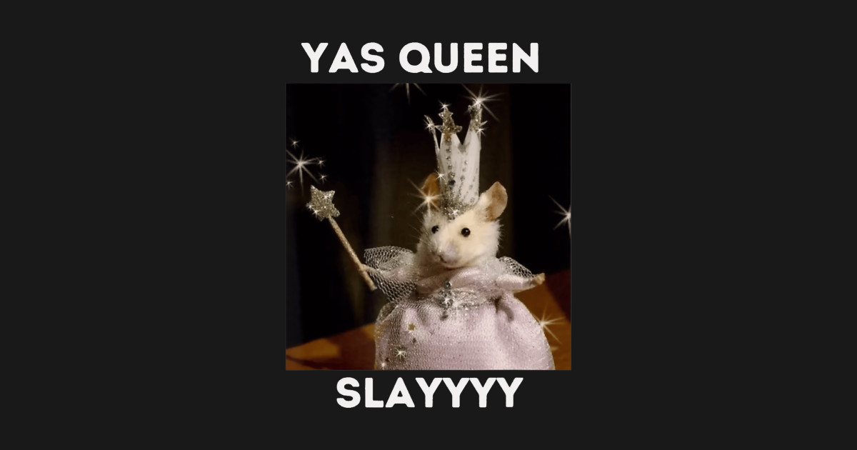Yas Queen Slay Funny Meme Sarcastic Cute - Yas Queen Slay - T-Shirt ...