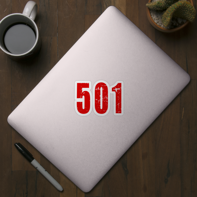 Arkansas 501 Area Code Design - Arkansas - Sticker | TeePublic