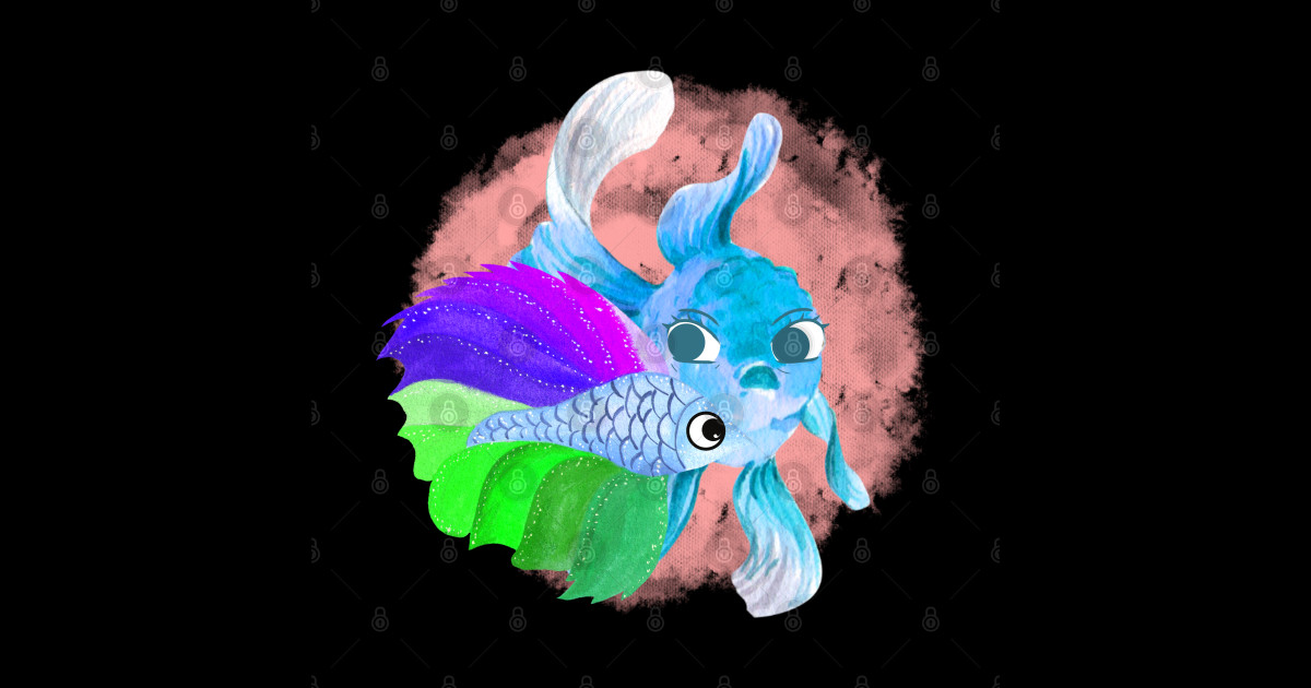 fighting fish - Fighting Fish - Sticker | TeePublic