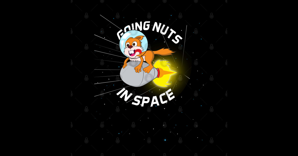 Going Nuts in Space - Squirrel - Sticker | TeePublic