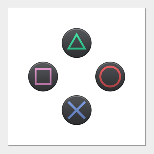 PS4 Controller Buttons - Playstation - Posters and Art Prints | TeePublic