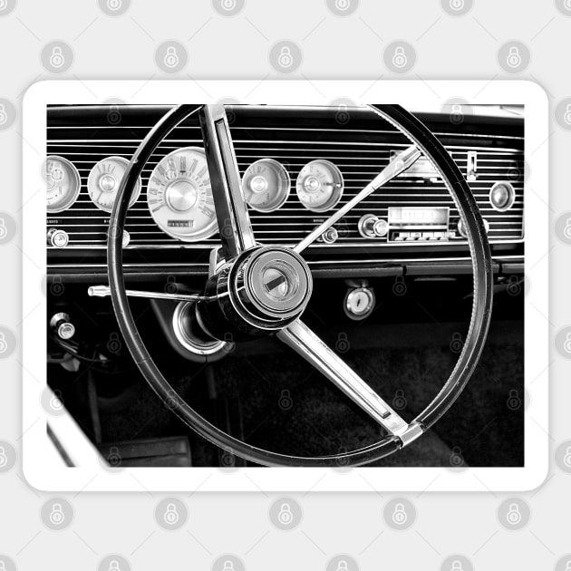 Steering Wheel Classic Car - Steering Wheel - Sticker | TeePublic
