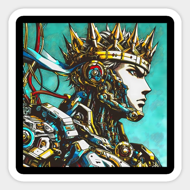 Cyborg King - Cyborg - Sticker | TeePublic
